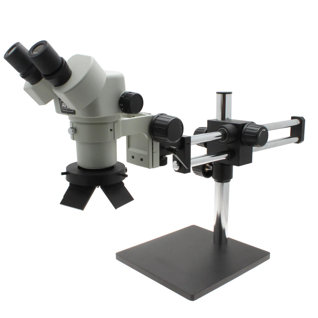Aven Stereo Zoom Binocular Microscope SPZ-50 [6.75x-50x] on Double Arm ...