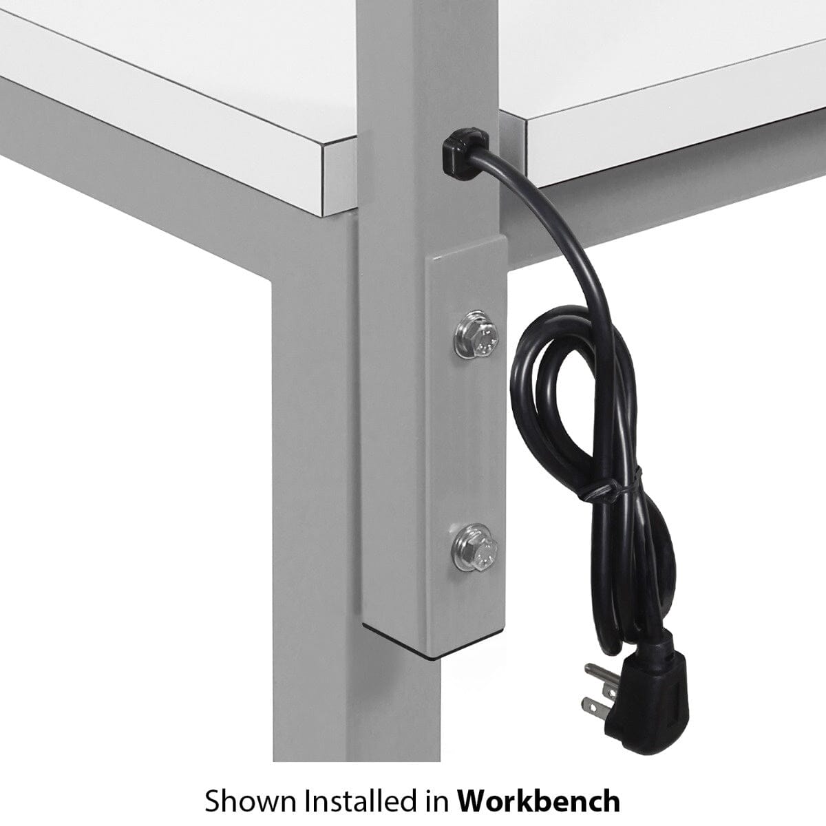 BenchPro Single Sided Slotted Uprights, Leg Mounted with Power Plug ...