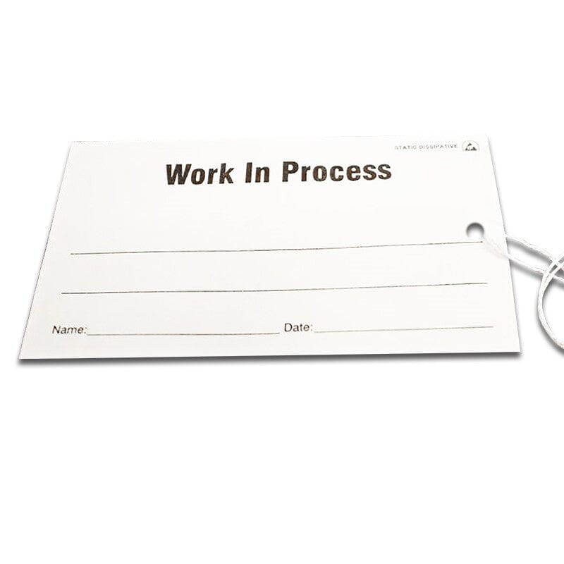 ESD White Work In Process Tag, 2.75 x 5 IN, 100 per Pack – SMT Supplies