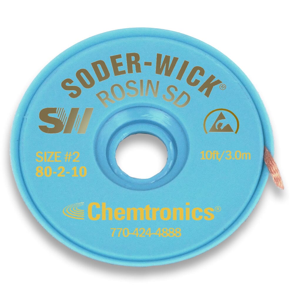 Soder-Wick 80-2-10 Rosin Desoldering Wick .060" x 10 ft. Bobbin – SMT ...