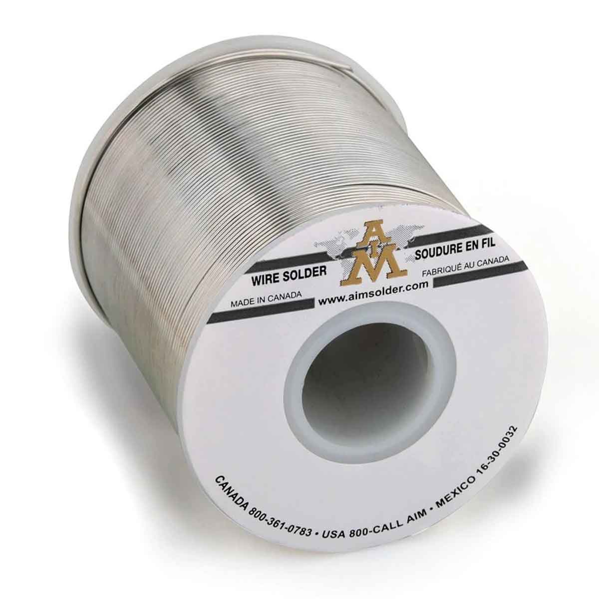 AIM SN63/PB37 Solid Core Wire Solder .125" Diameter, 1 Lb. Spool – SMT ...