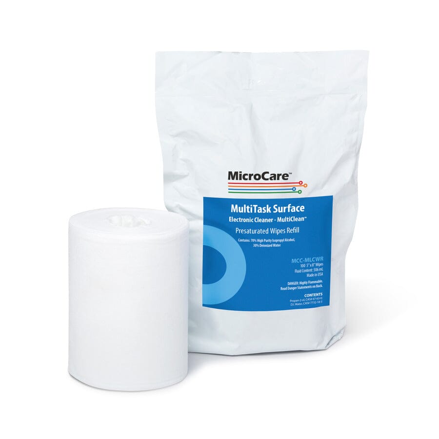 MicroCare MultiClean® MultiTask Surface Cleaner Wipes Refill Pack, 100 ...